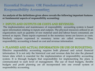 Responsibility accounting | PPTX