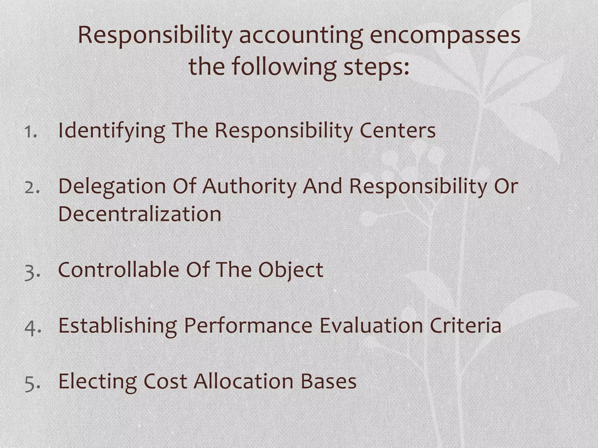 Responsibility Accounting | PPTX