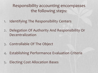 Responsibility Accounting | PPTX