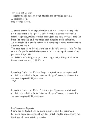 Responsibility Accounting, Operational Performance Measure.docx