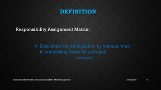 Responsibility assignment matrix (RACi Matrix) | PDF | Technology ...