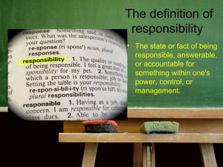 Responsibility by cristina jiménez (2) | PPT | Homework and Study ...