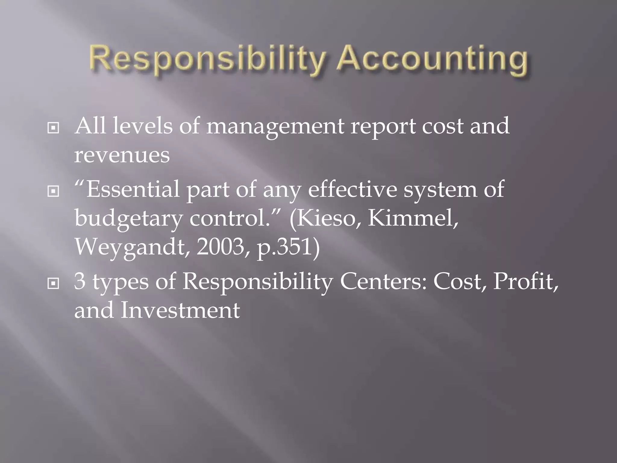 Responsibility centers | PPTX