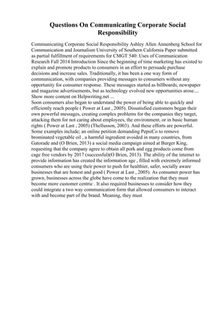 Responsibility Essays | PDF