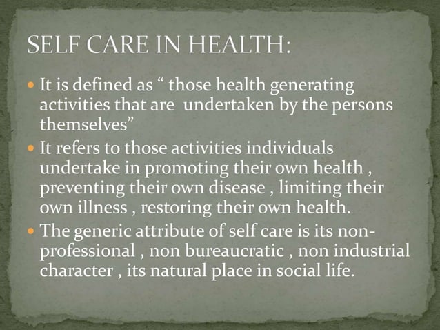 Responsibility for health | PPTX | Diseases and Conditions | Medical Health