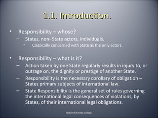 Responsibility in International Law | PPT