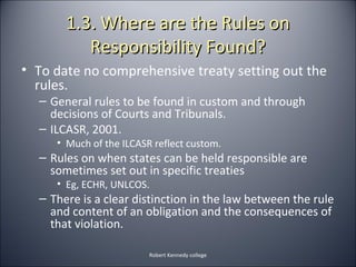 Responsibility in International Law | PPT