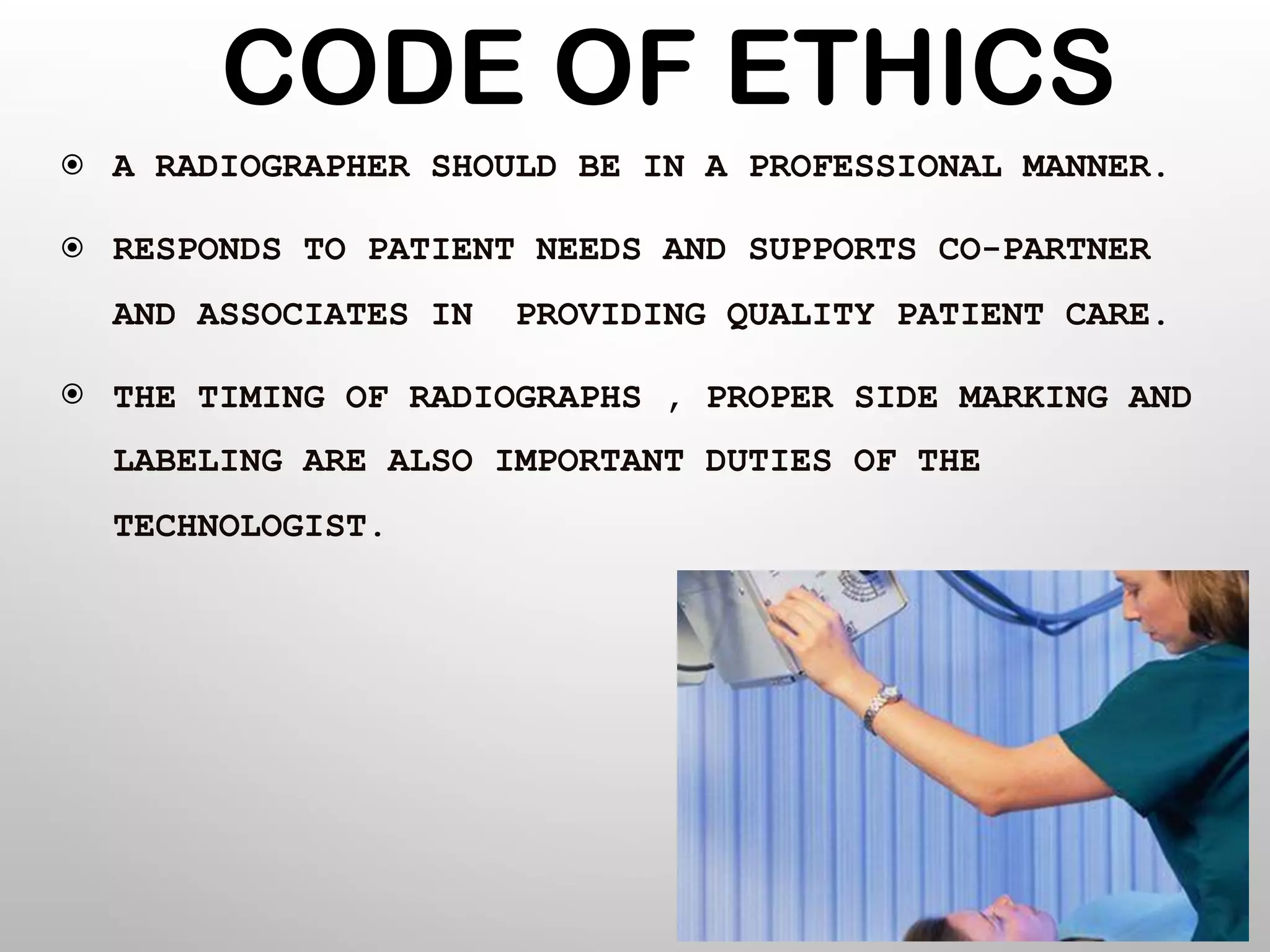 Responsibility of radiographer | PDF