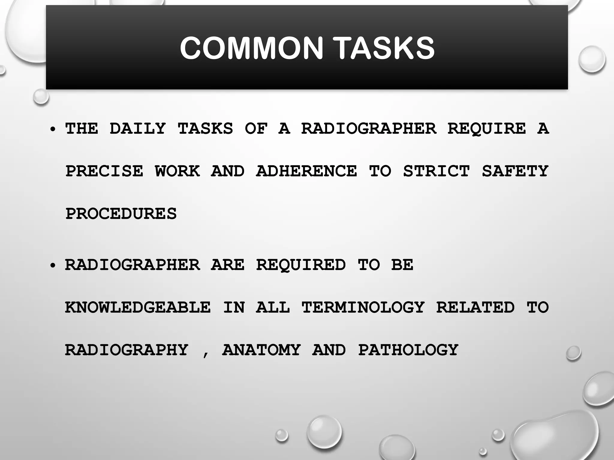 Responsibility of radiographer | PDF