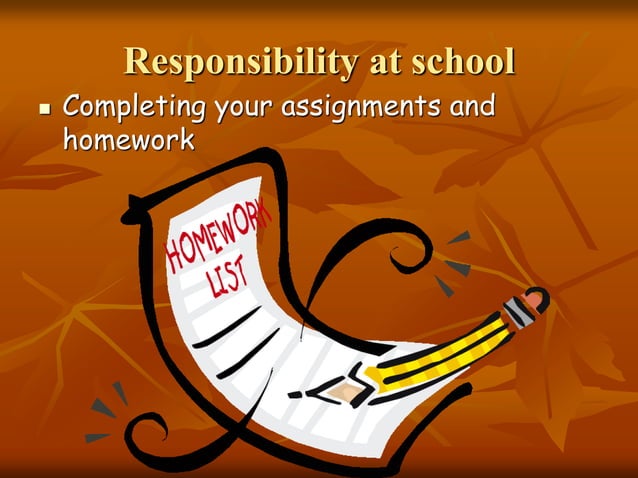 Responsibility+powerpoint | PPT | Homework and Study | Education