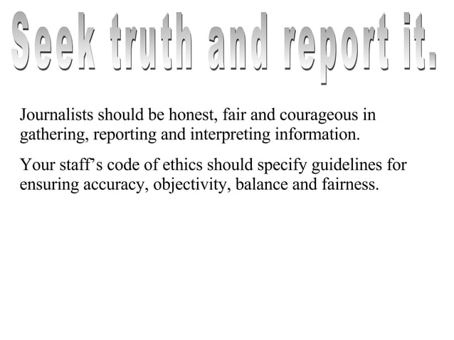 Responsible Journalism | PPT