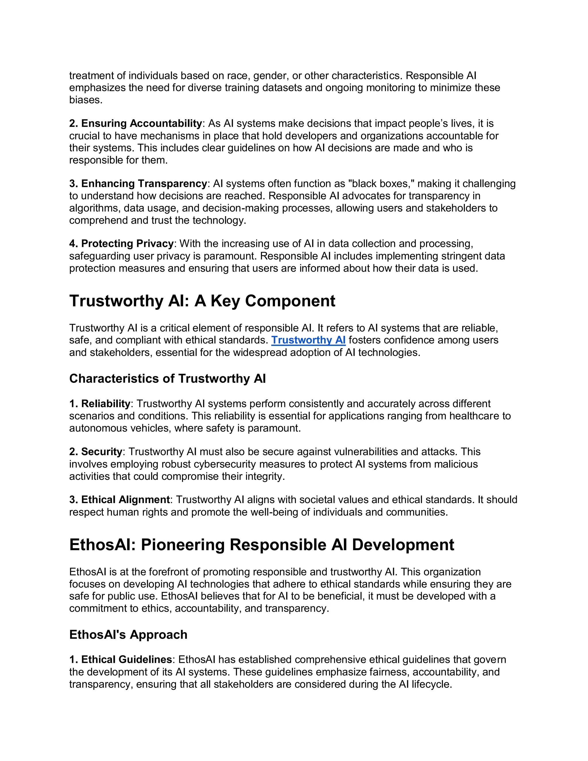 Responsible AI: The Future of Safe and Ethical AI Development | PDF