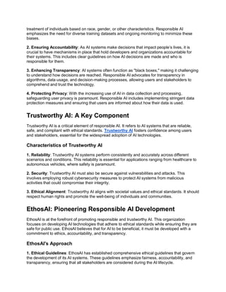 Responsible AI: The Future of Safe and Ethical AI Development | PDF