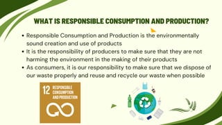 Responsible Consumption & Production: UNSDG #12 | PDF