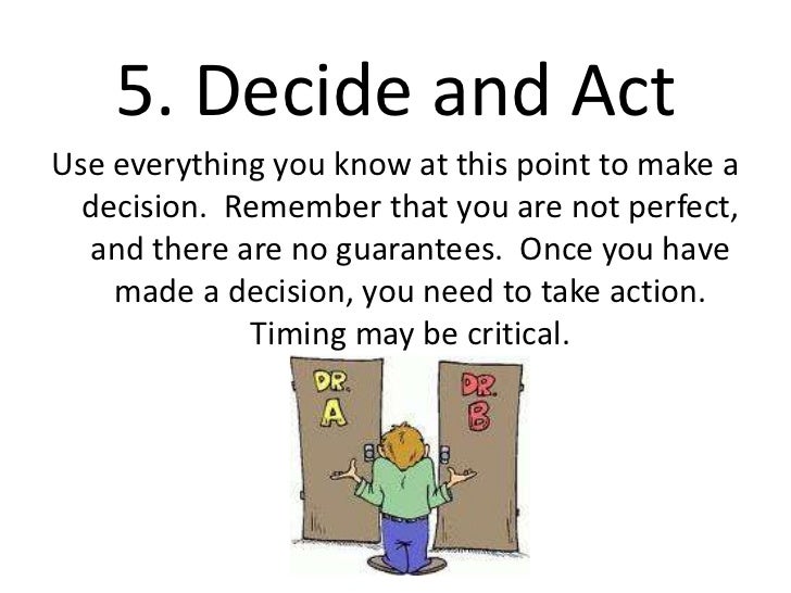 Responsible decision making steps