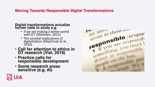Responsible digital transformations(1) | PPT