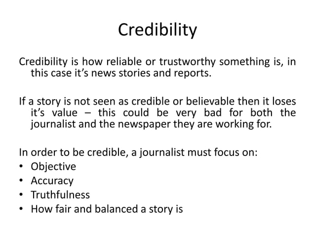 Responsible Journalism | PPT