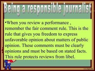 Responsibility of a Journalist and Code of Ethics | PPT