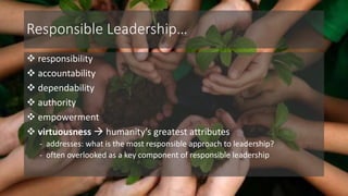 Responsible leadership by Siara Johnson | PPT