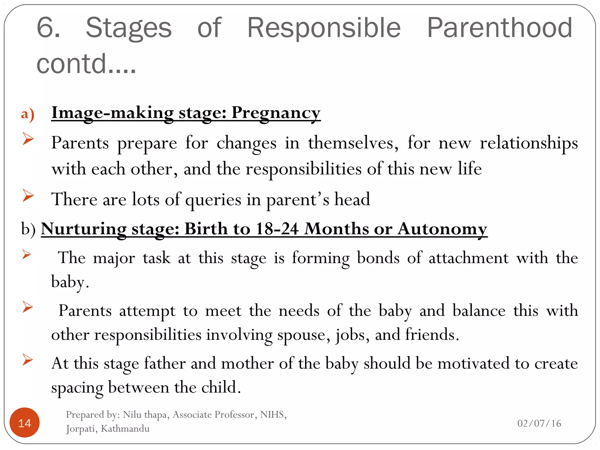 Responsible parenthood | PPT