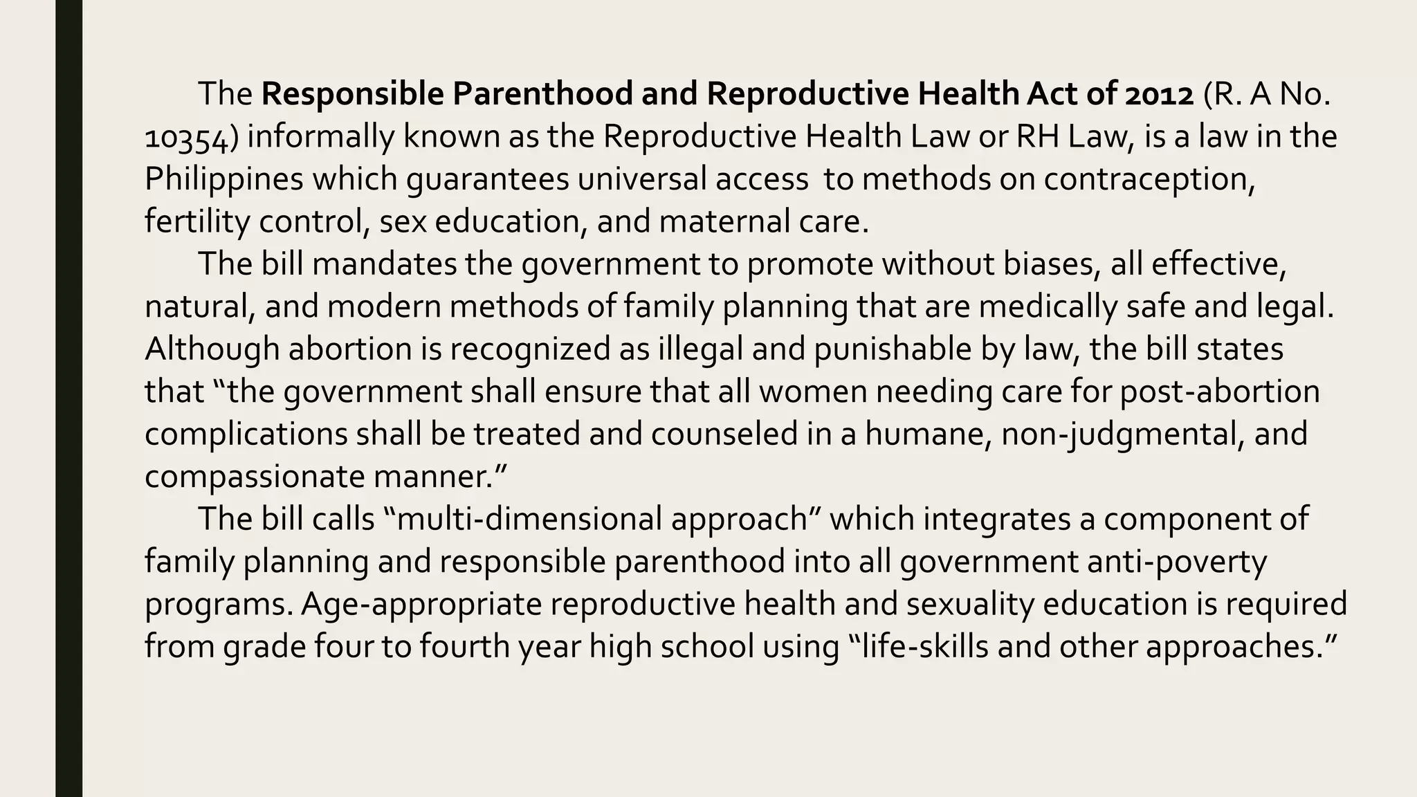 Responsible parenthood | PPTX