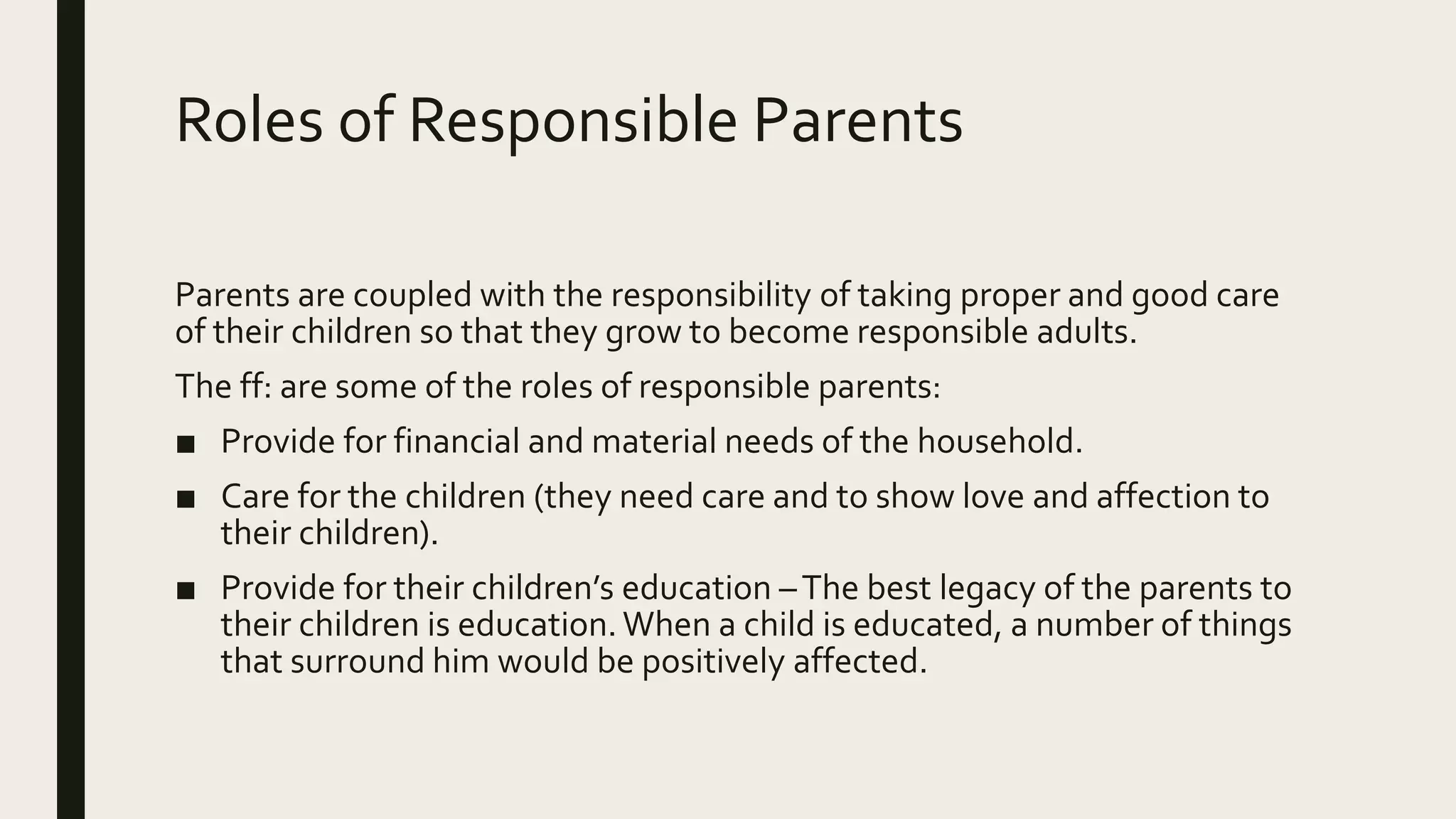 Responsible parenthood | PPTX