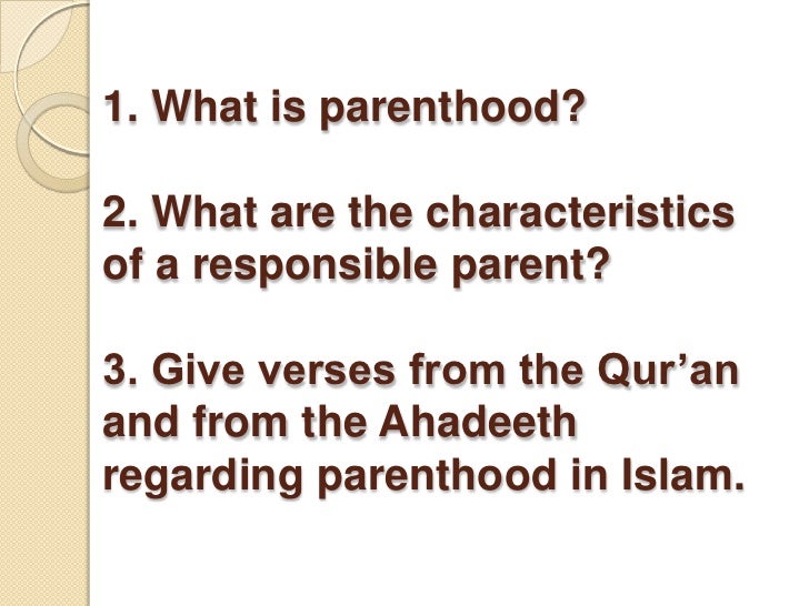 Responsible parenthood2