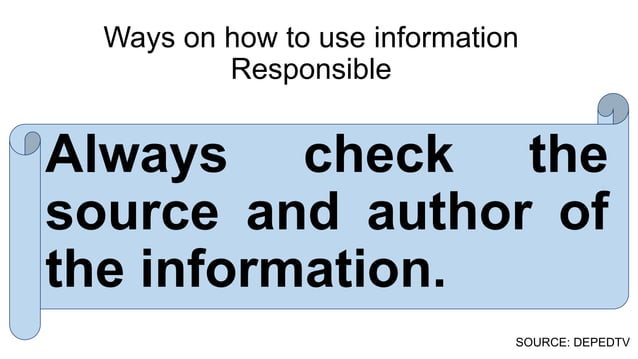 Responsible use of Media and Information.pptx | Social Networking ...