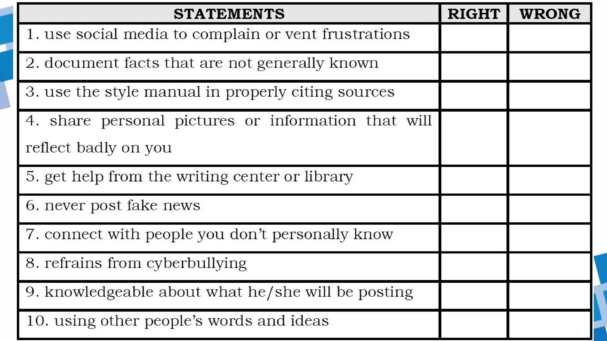 Responsible Use of Media and Information | PPTX