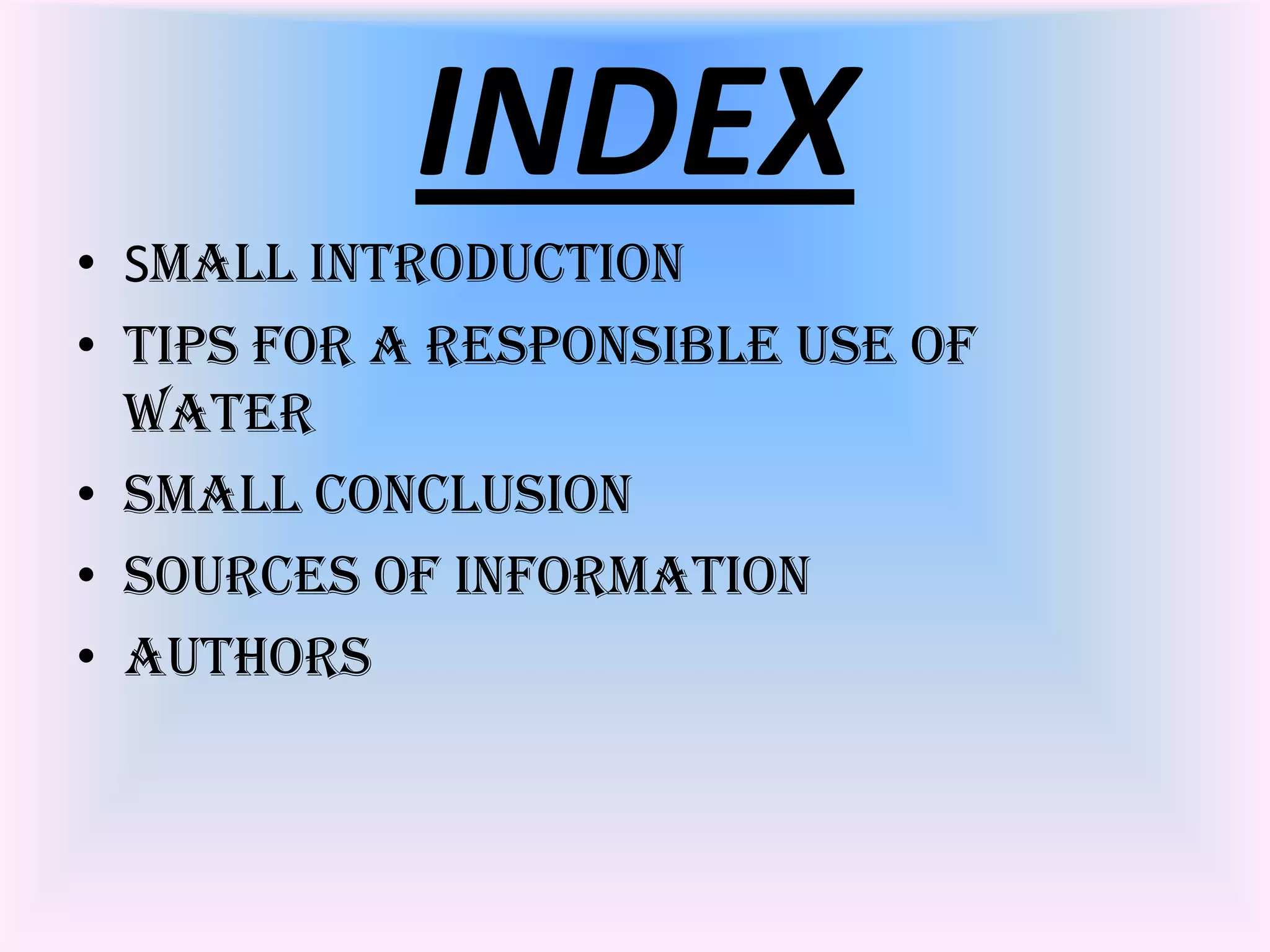Responsible use of water | PPT