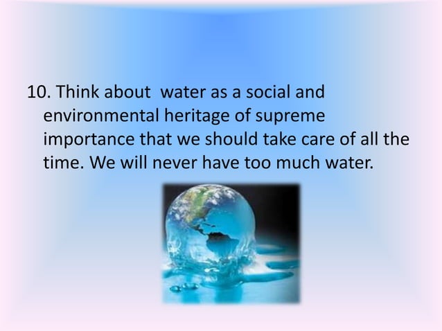 Responsible use of water | PPT