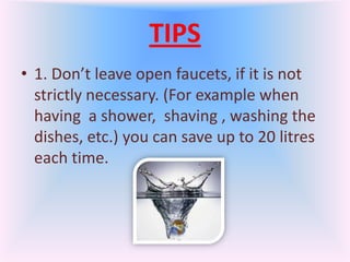 Responsible use of water | PPTX