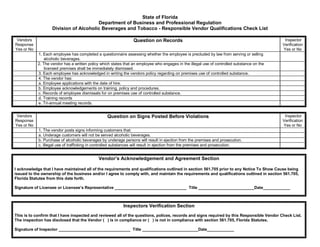 Responsible Vendor Qualifications Checklist | PDF