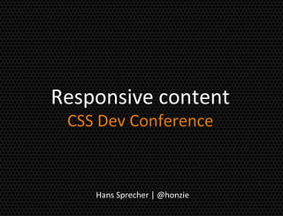 Responsive content | PPT