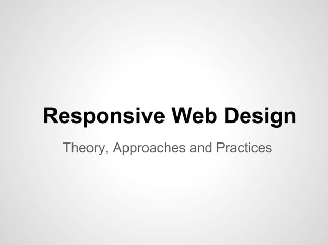 Intro to Responsive Web Design | PPT