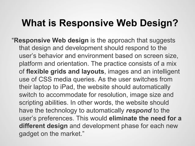 Intro to Responsive Web Design | PPT