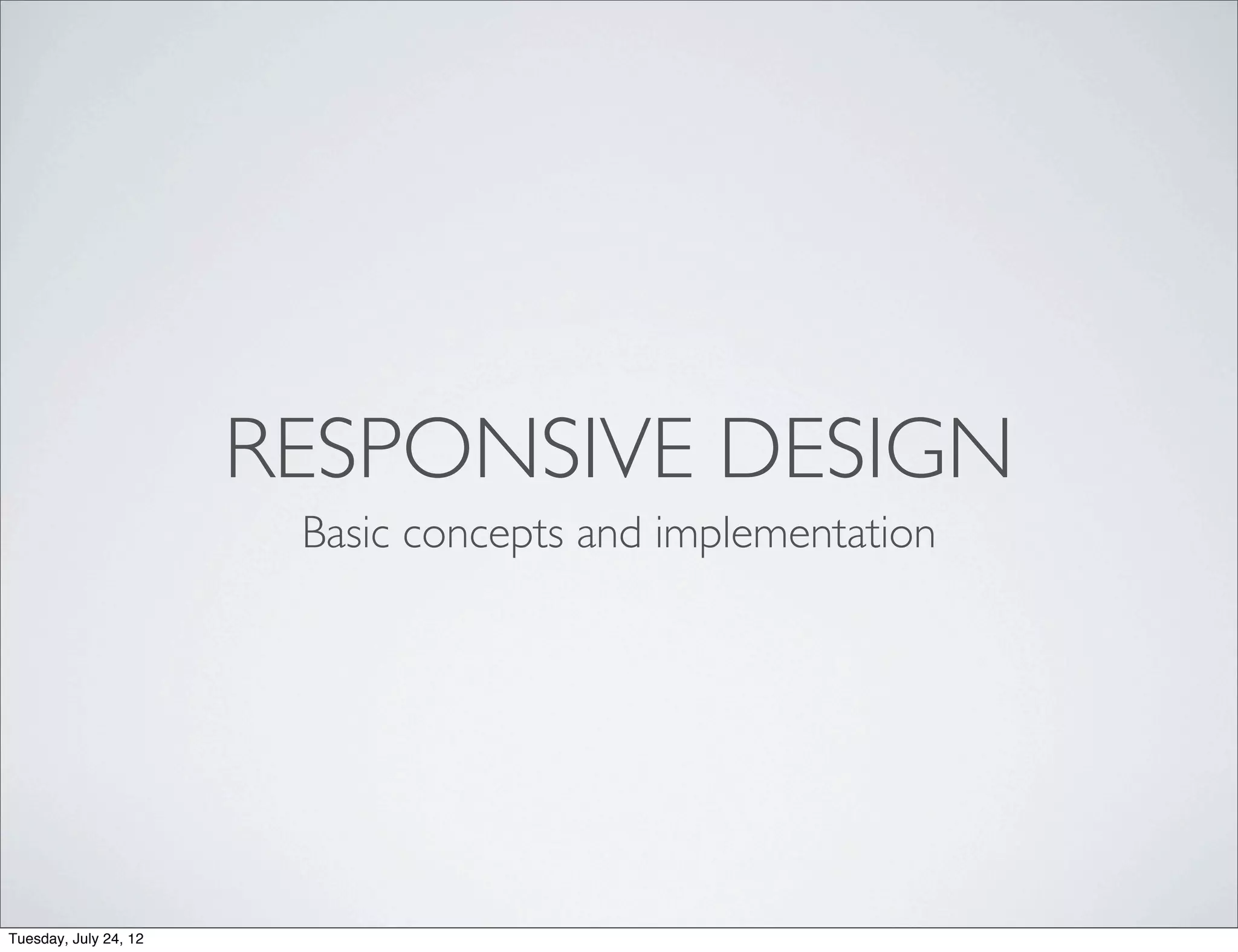 Responsive design presentation | PDF