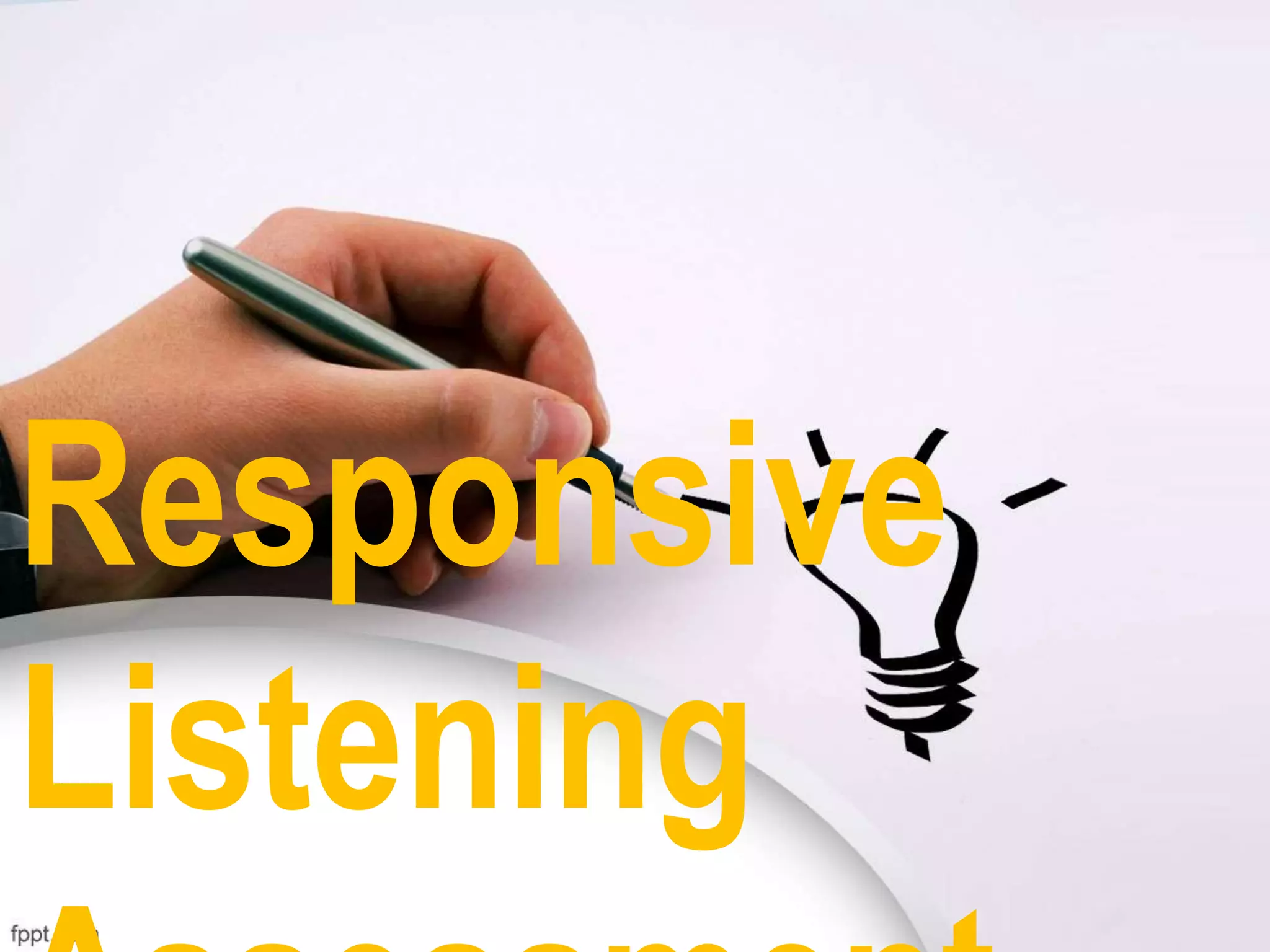 Responsive Listening Approach | PPTX