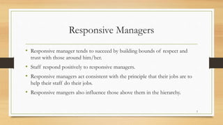 Responsive managers ,on the job and off the job trainingg | PPTX