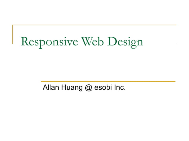 Responsive Web Design | PPT