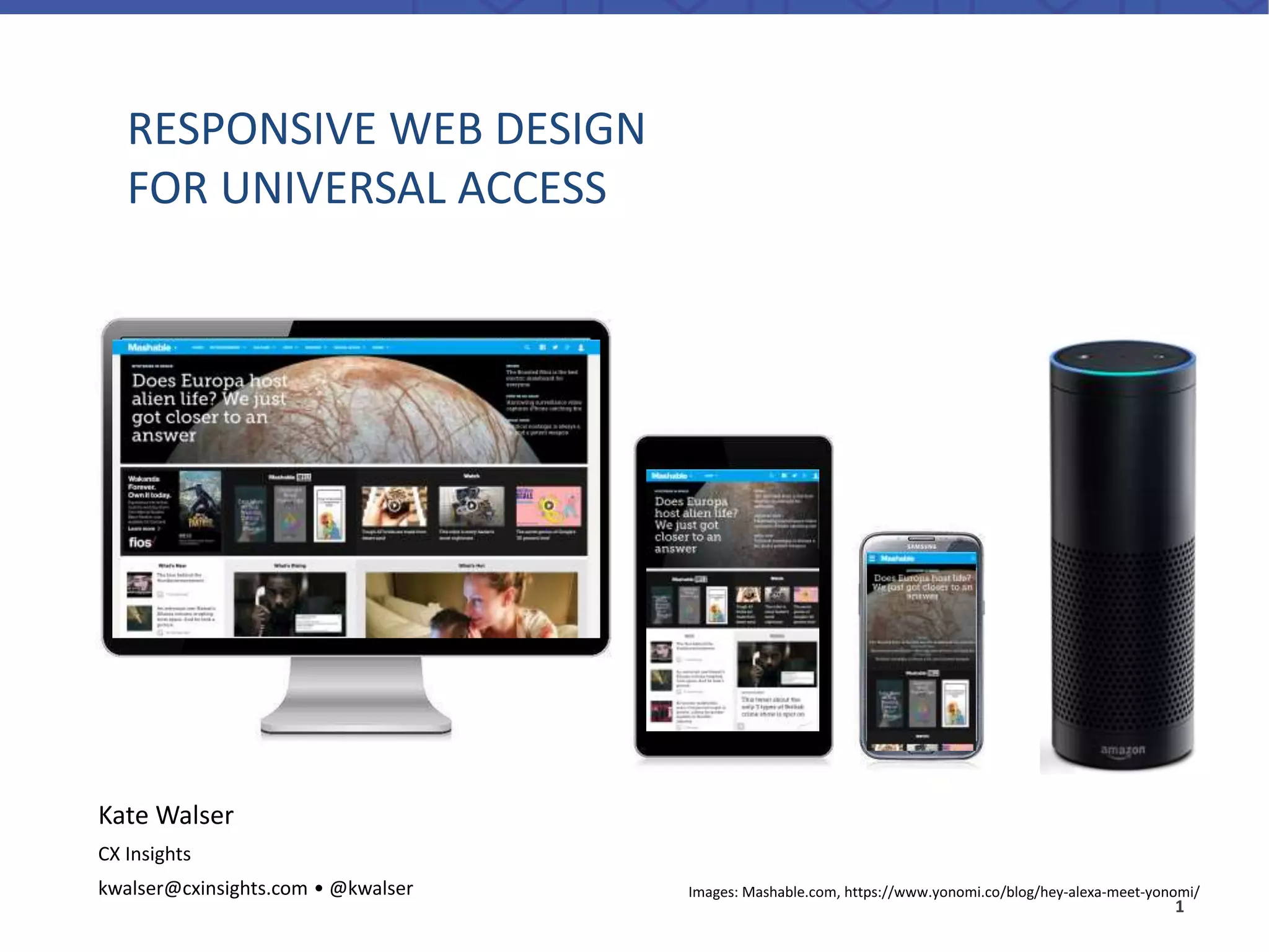Responsive Web Design for Universal Access: 2019 | PPT