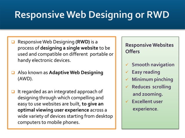 Responsive web designing ppt(1) | PPTX | Web Development | Internet