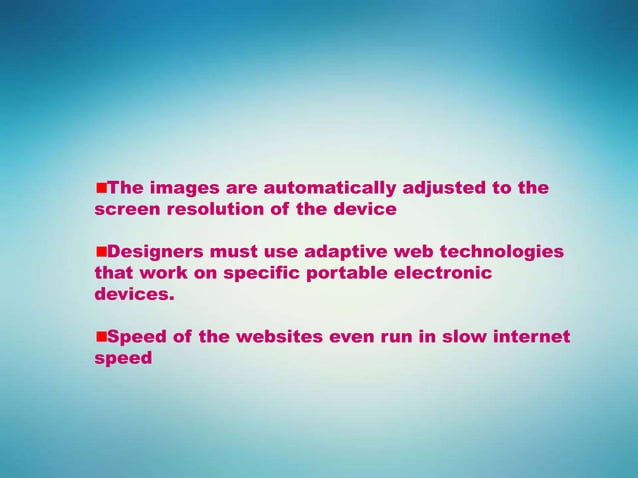 Responsive web design ppt | PPTX | Web Development | Internet