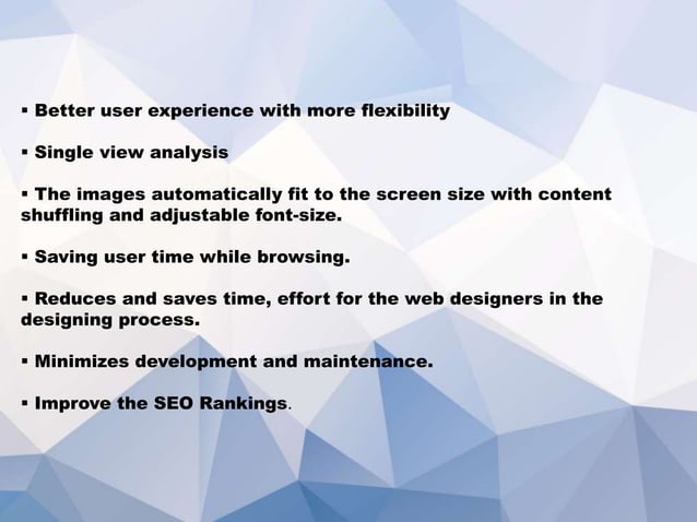 Responsive web design ppt | PPTX | Web Development | Internet