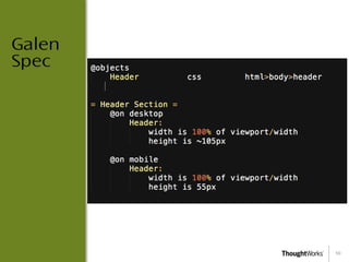 Responsive Web Design testing using Galen Framework | PPT