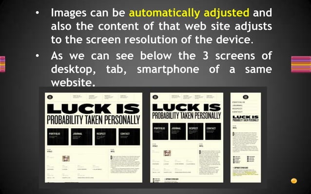 Responsive web design ppt | PPTX | Web Development | Internet