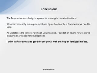 Responsive web design with various grids and frameworks comparison | PPT