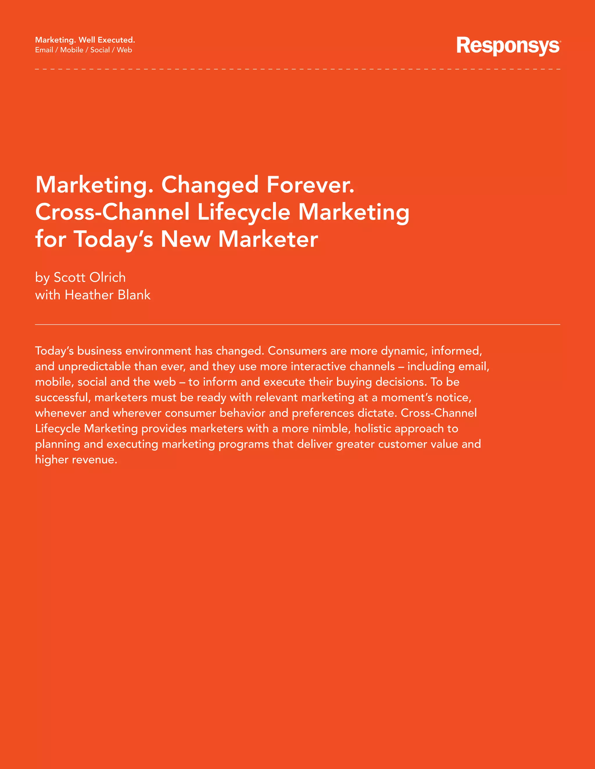 Responsys Cross Channel Lifecycle Marketing | PDF