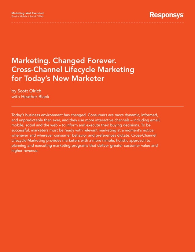 Responsys Cross Channel Lifecycle Marketing | PDF