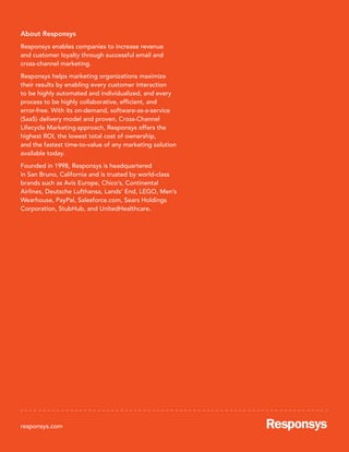 Responsys Cross Channel Lifecycle Marketing | PDF